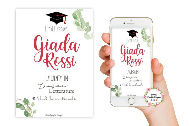 Invito festa laurea tag bomboniera laurea invito digitale - Etsy Italia