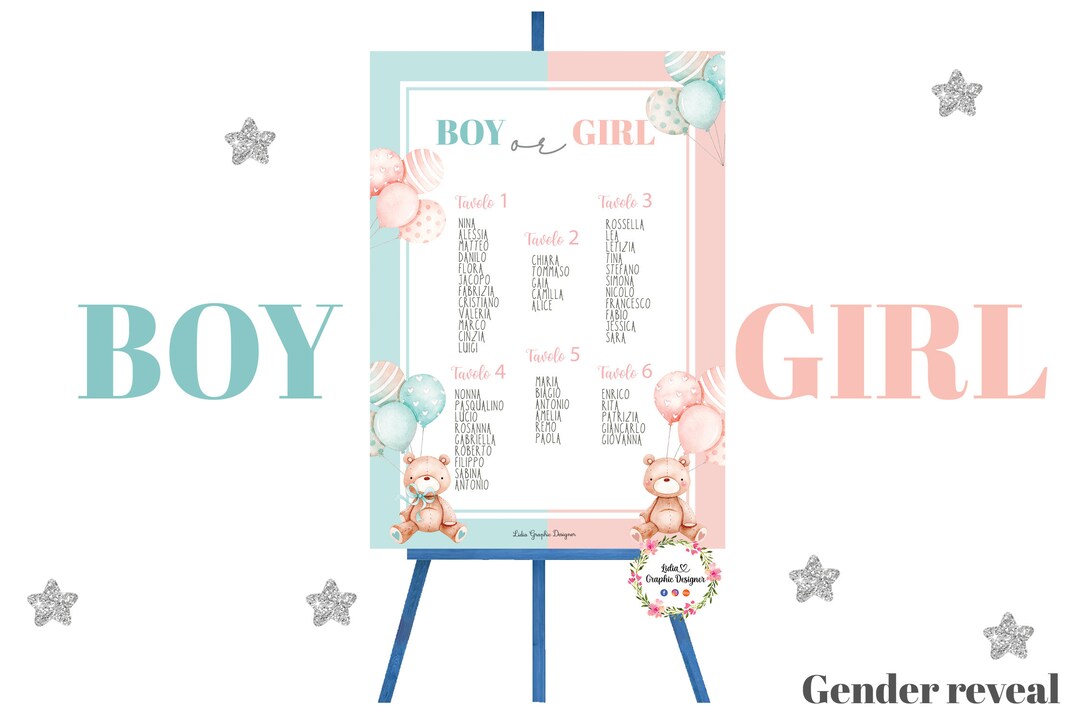 TABLEAU Gender Reveal, Boy or Girl, Boy or Girl, Gift Idea, Birth Picture, Surprise Party ...
