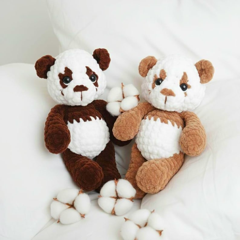 Cute Panda Amigurumi Crochet Pattern PDF | Mini Kawaii Panda Plush Toy ...