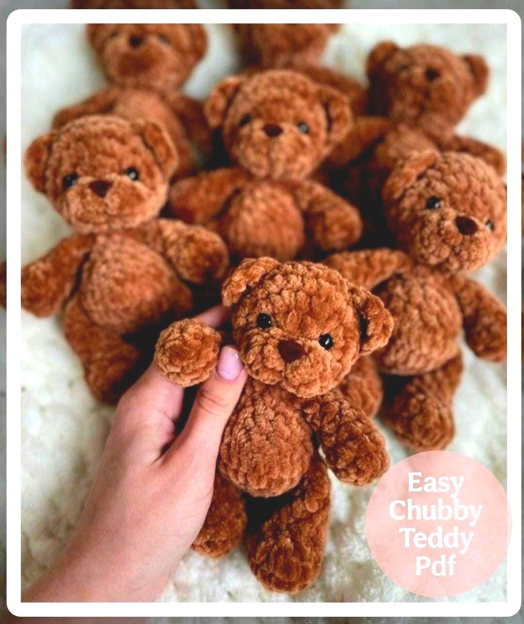 Mini Teddy Bear Crochet Pattern PDF, Amigurumi Keychain Tutorial, Cute ...