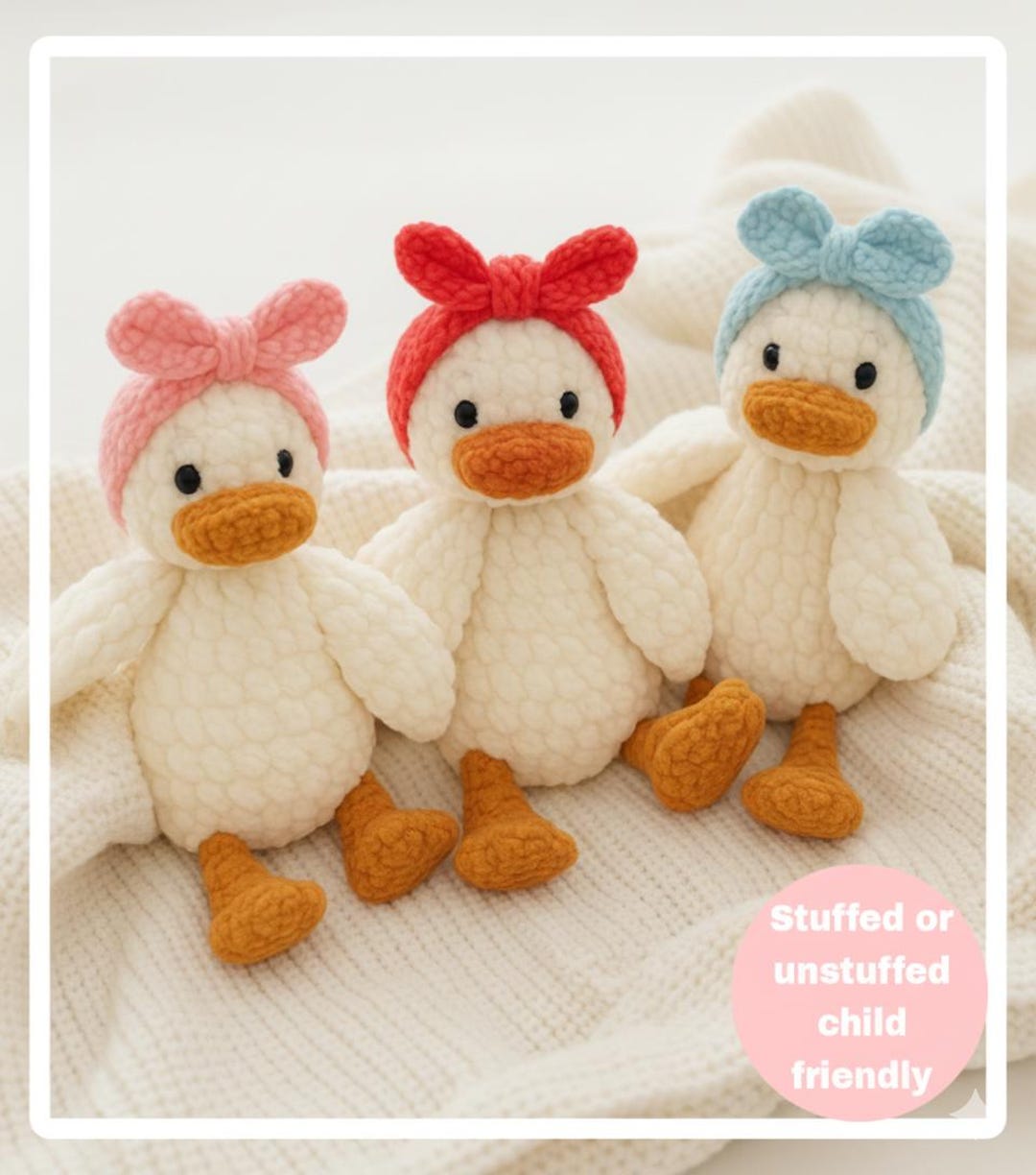 Sleepy Duck Crochet Pattern, Amigurumi Plush Toy (PDF Pattern) - Etsy