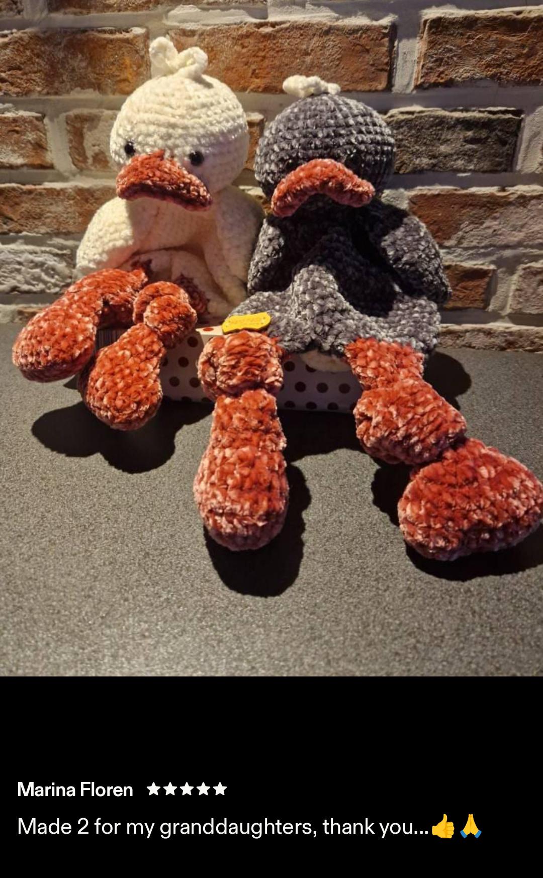 Soft Plush Duck Amigurumi Pattern PDF, Easy Crochet Sleep Buddy Toy, Hugging Stuffed Animal, DIY ...