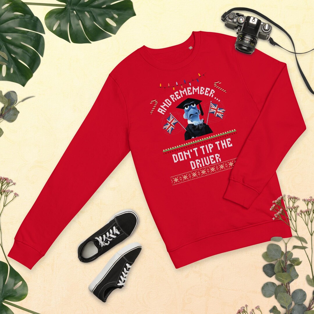 Muppets Christmas Carol Sam Eagle Sweatshirt | “don't Tip the Driver ...