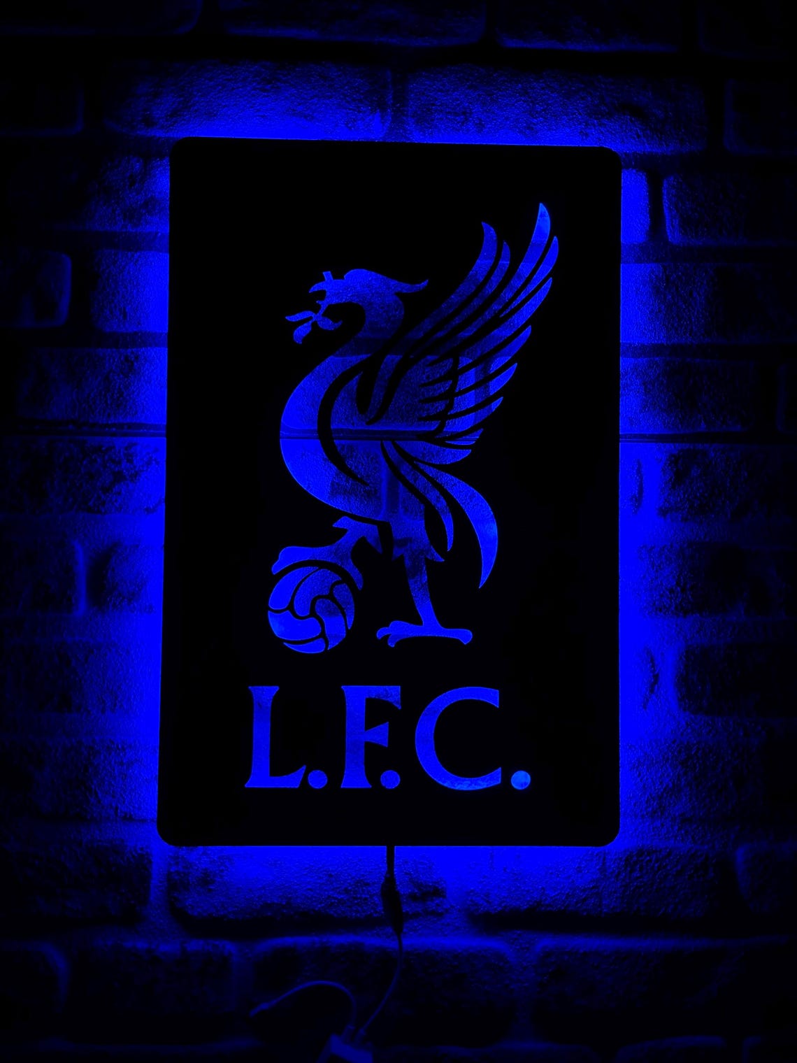 Liverpool FC Lighted Sign, Liverpool FC Wall Decor, Liverpool FC Wall Hanging, Premier Leauge ...