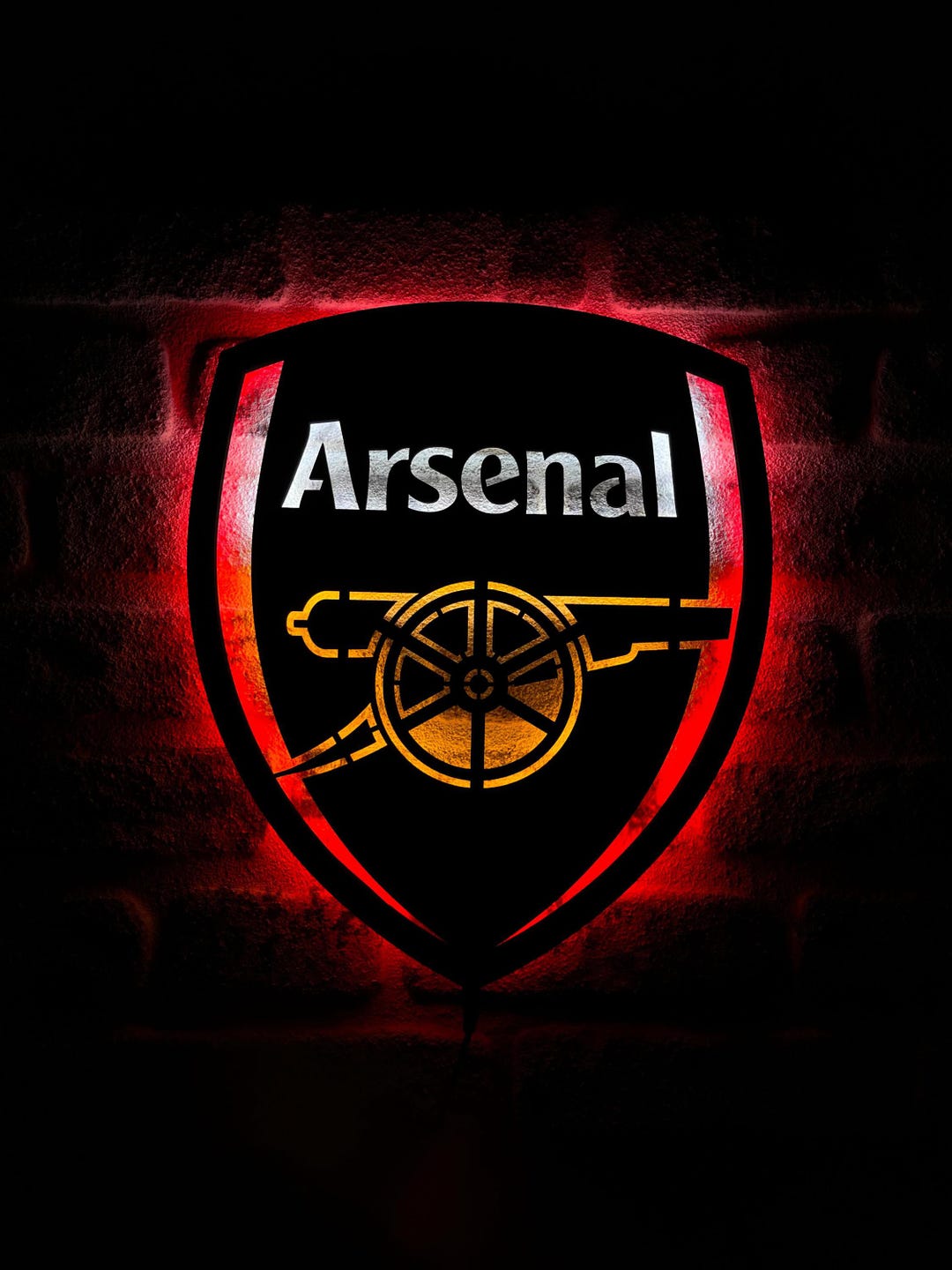 Arsenal FC Lighted Sign, Arsenal FC Wall Decor, Arsenal FC Wall Hanging ...