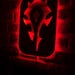 World of Warcraft Horde Lighted Sign, Horde Wall Decor, Horde Home ...