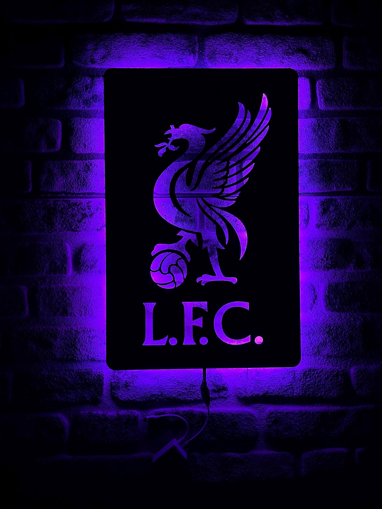 Liverpool FC Lighted Sign, Liverpool FC Wall Decor, Liverpool FC Wall ...