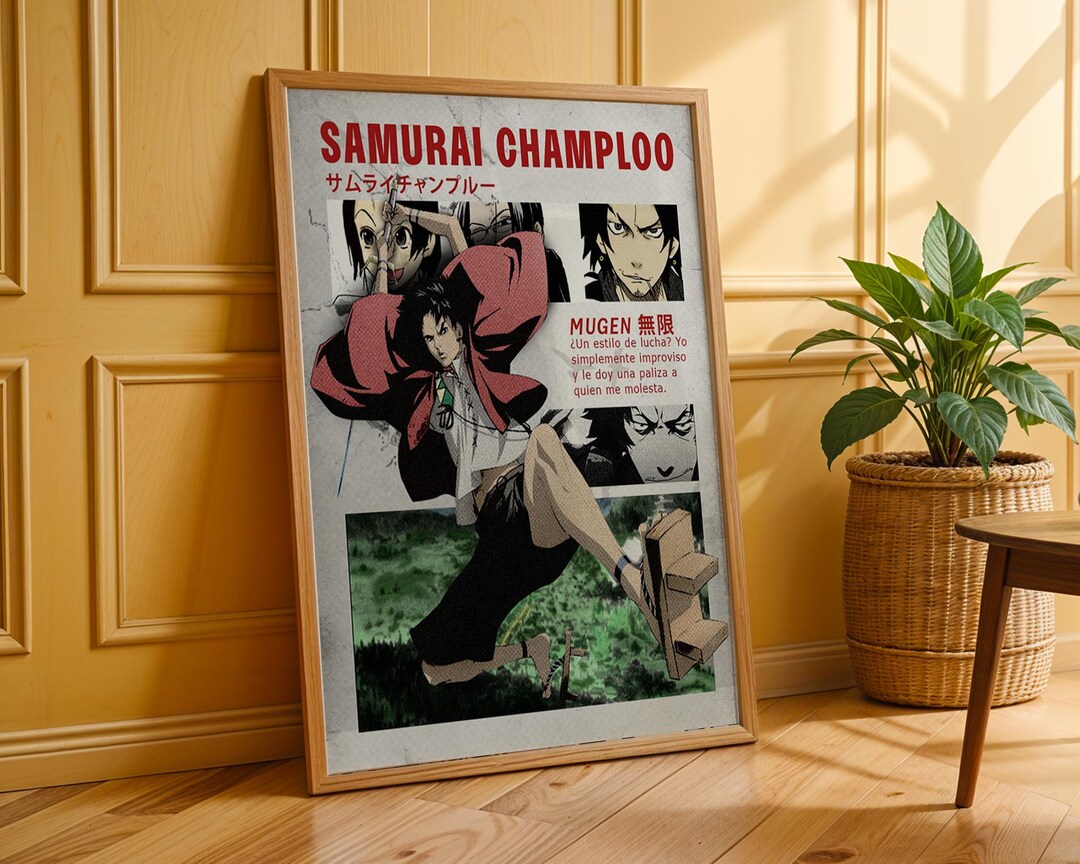 Samurai Champloo Anime Poster: Minimalist Manga Art Print - Etsy