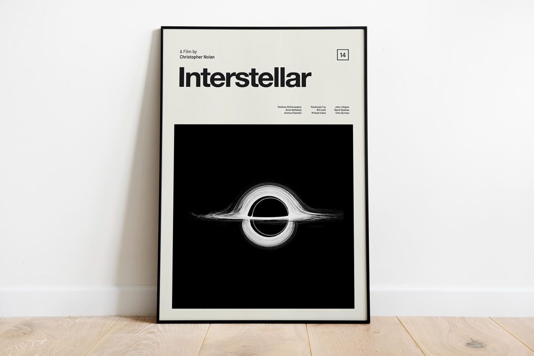 Interstellar Movie Poster - Minimalist Mid-century Modern Print - Etsy