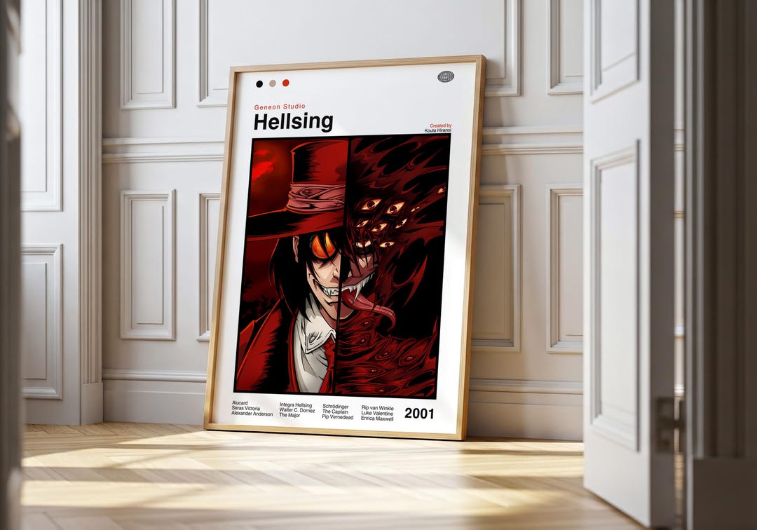 Hellsing Ultimate Anime Poster - Minimalist Manga Wall Decor - Etsy Canada