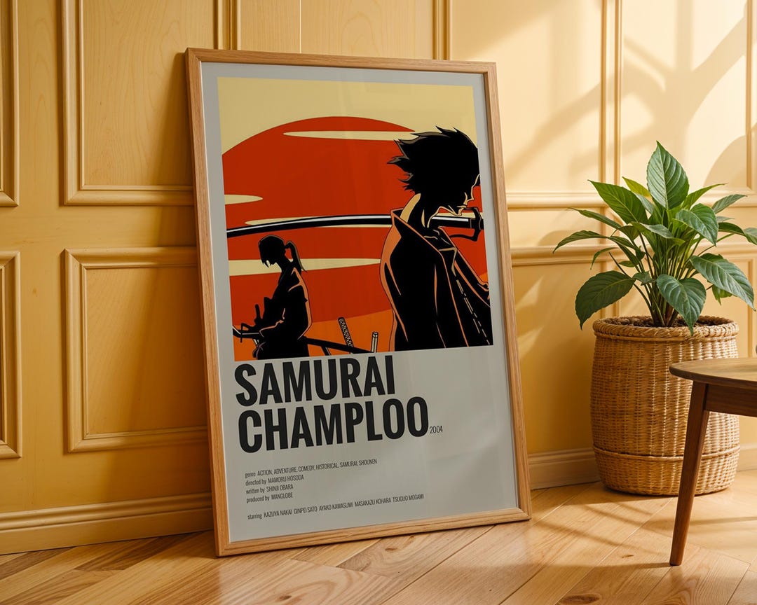 Samurai Champloo Anime Poster: Minimalist Manga Art Print - Etsy