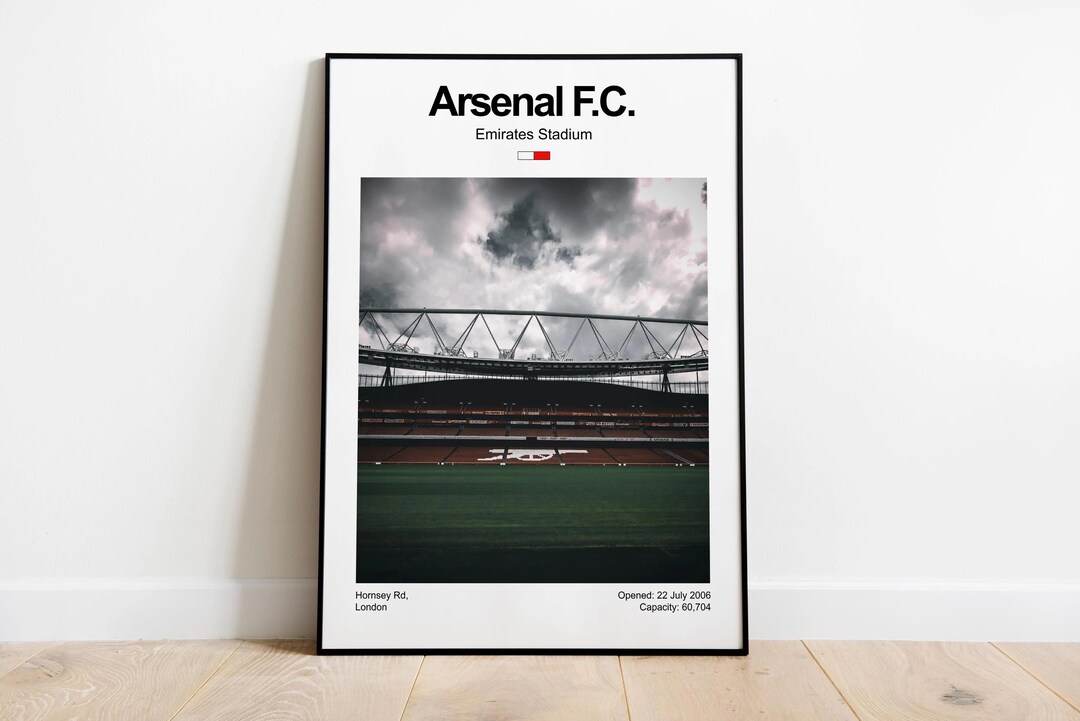 Arsenal Emirates Stadium Poster: Sports Bedroom Wall Art - Etsy