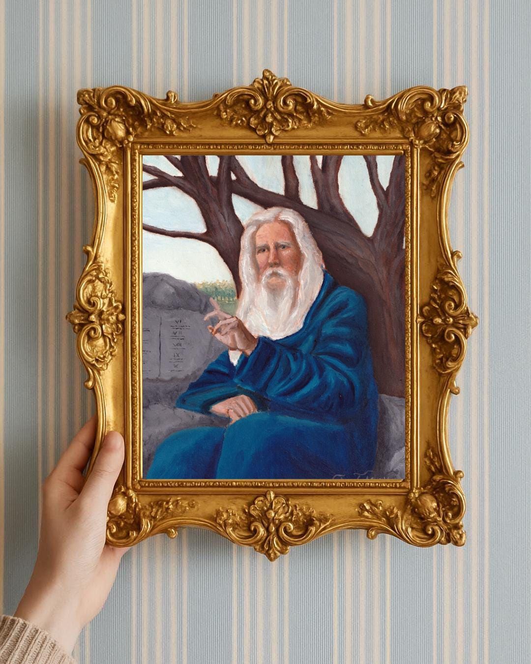 Moses and the Tablets of the Law – Oil Painting - Classic Christmas ...