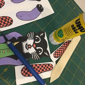 Digital Download Halloween Black Cat Jumping Jack Printable Paper Toy ...