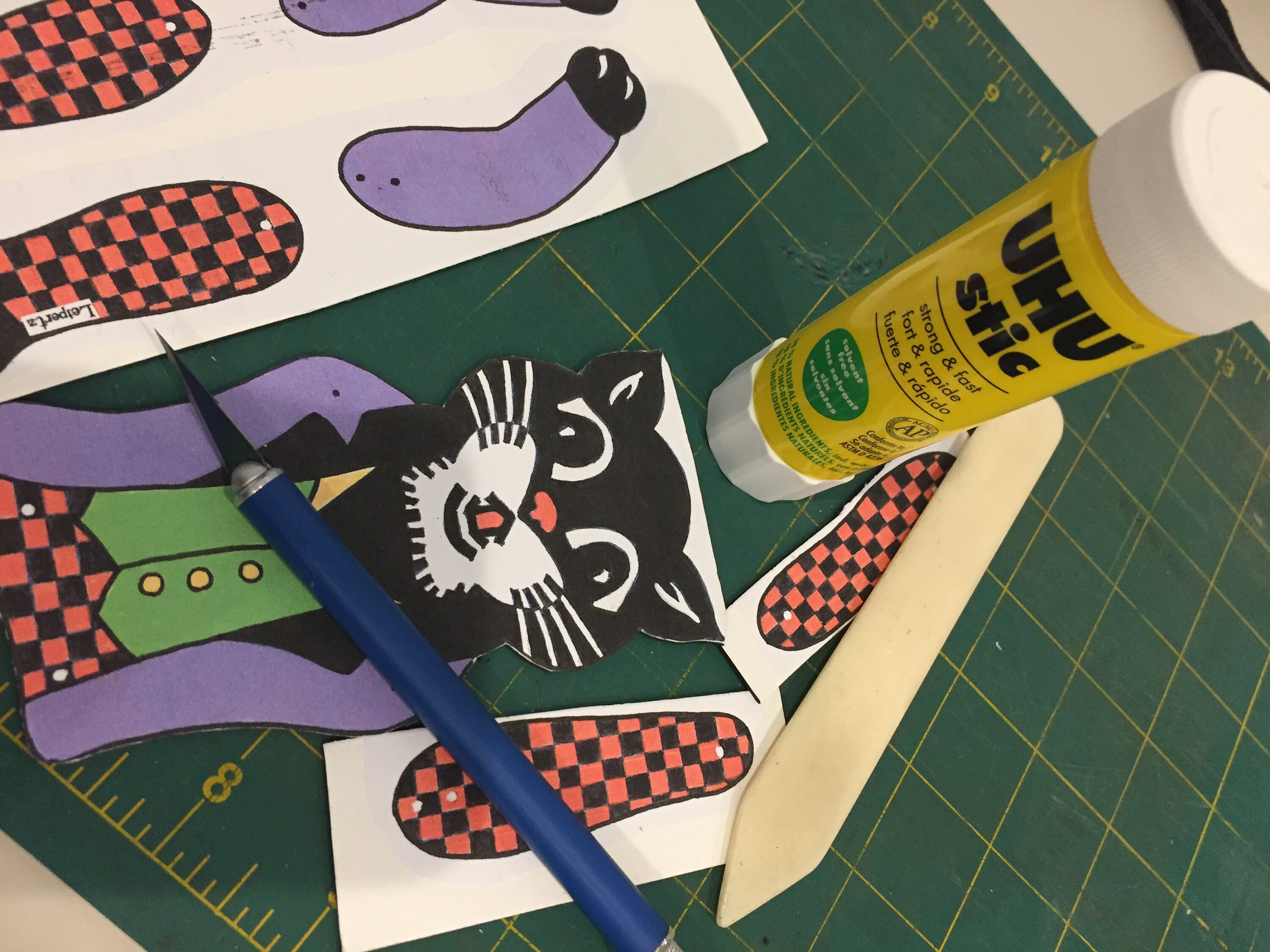 Digital Download Halloween Black Cat Jumping Jack Printable Paper Toy ...