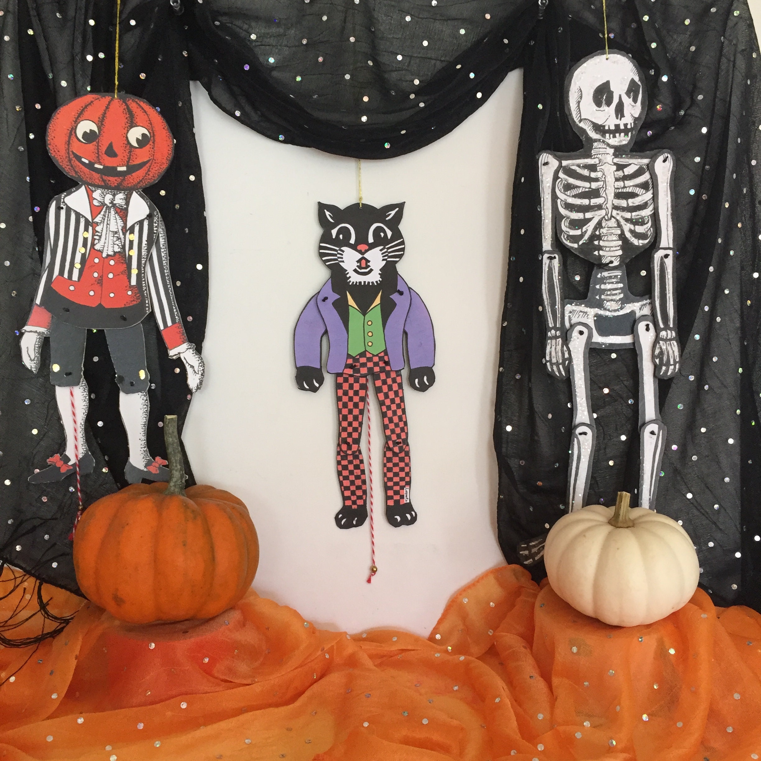 Digital Download Halloween Black Cat Jumping Jack Printable Paper Toy ...