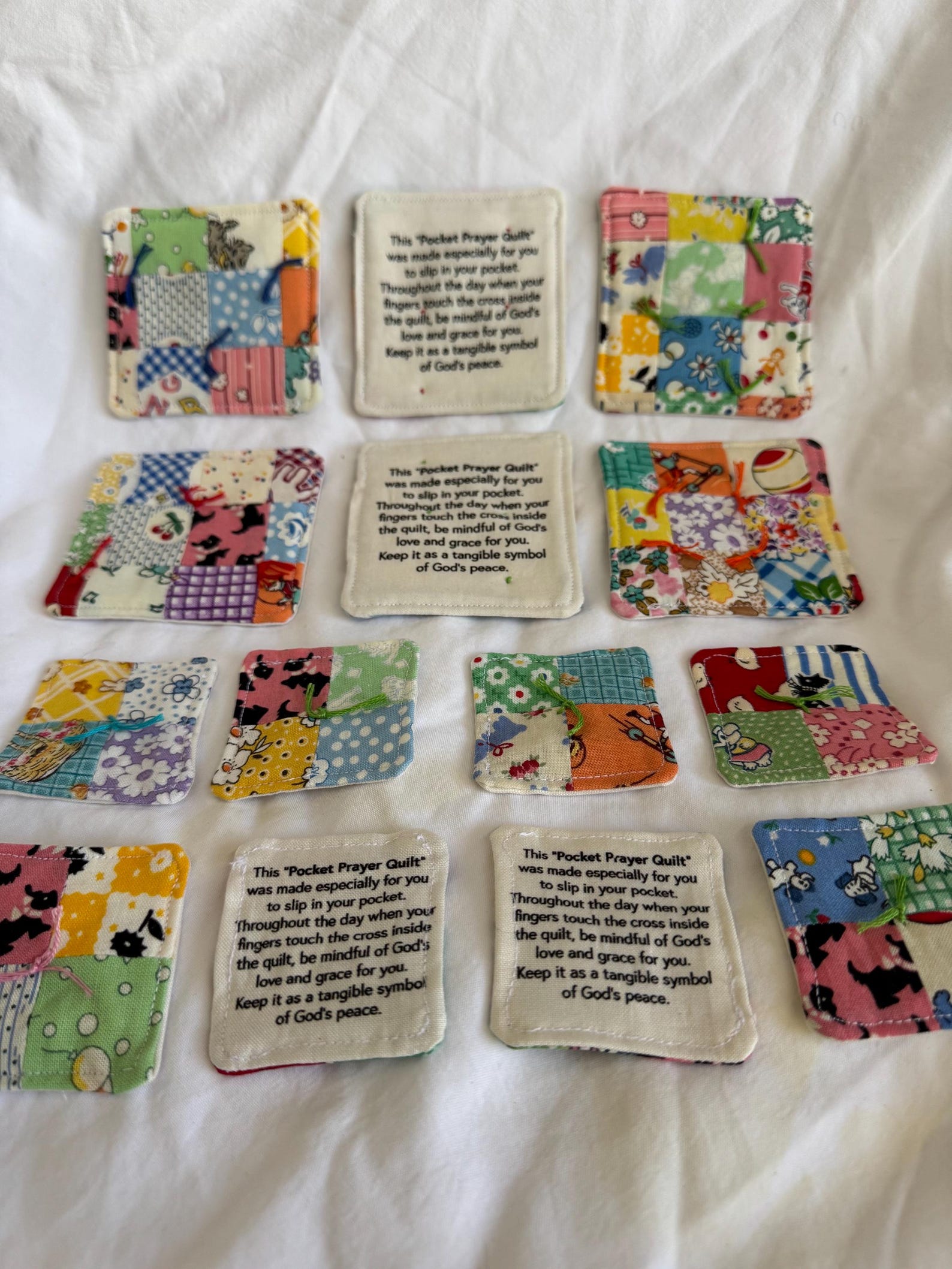 Special Pocket Prayer Quilt With Cross Inside and Inspiring Verse on ...