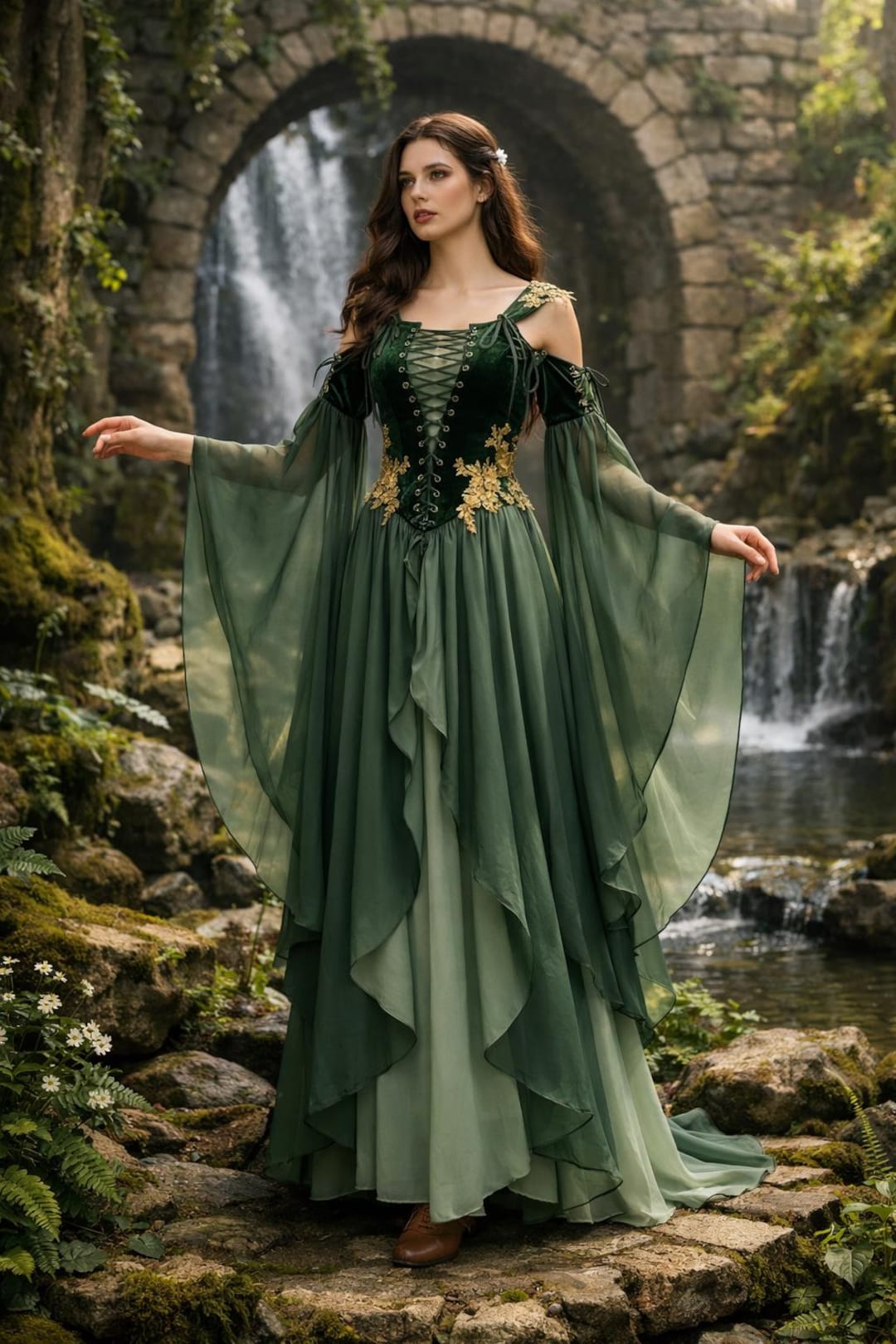Medieval Elf Dress for Women, Renaissance Costume, Vintage Medieval ...
