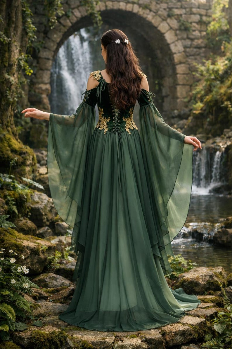 Medieval Elf Dress for Women, Renaissance Costume, Vintage Medieval ...