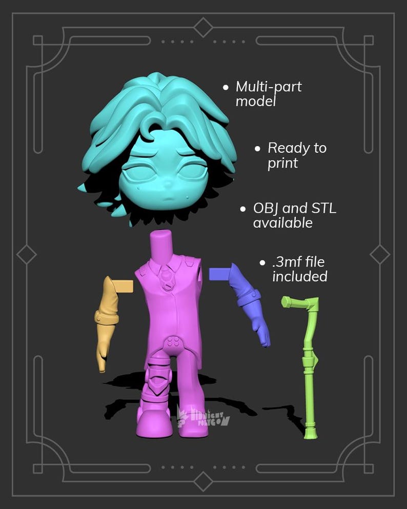 Chibi Viktor Model for 3D Printing Inspired by Arcane Season 1 - Etsy