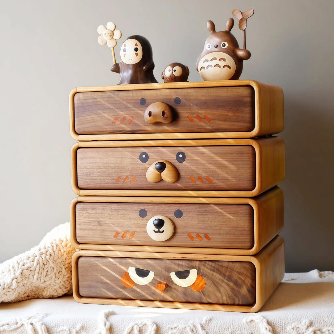 Handmade Animal Wooden Drawer Organizer – Stackable Kids Storage - Etsy