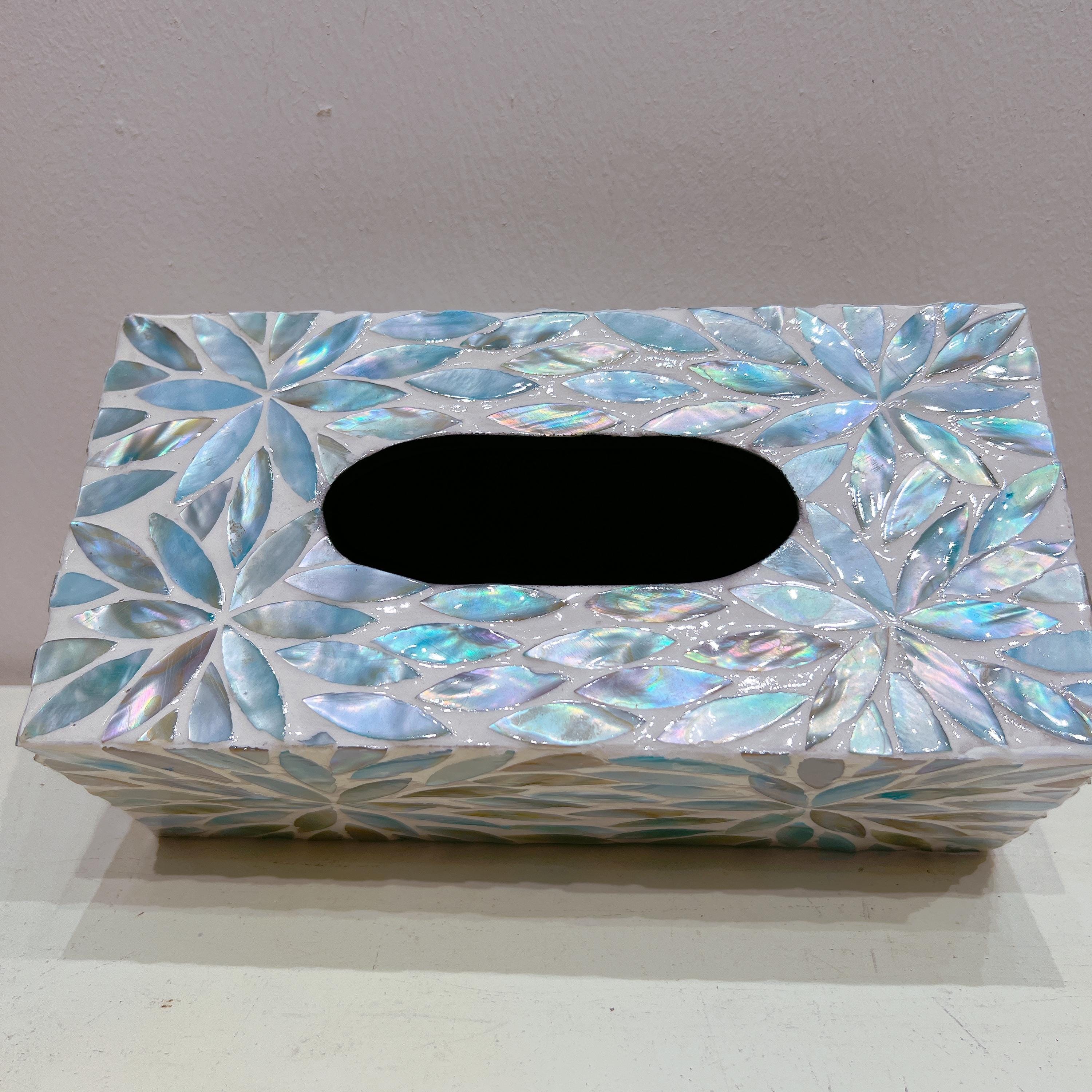 Handcrafted Mother of Pearl Tissue Box – Vietnamese Lacquer Art Home ...
