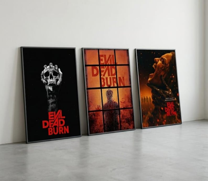 Evil Dead Burn Horror Movie Poster Setof 3, Wall Art, 300 DPI Digital ...