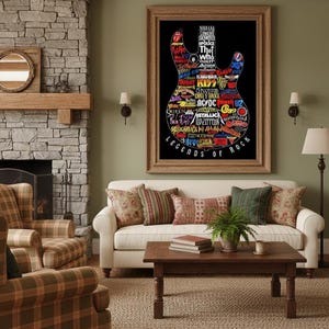 Rock Music Legends Print Set Iconic Rock Stars 300 DPI Digital Download ...