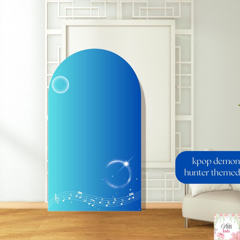 K-pop Demon Hunters Backdrop Digital – 4x7 Minimalist Party Decor ...