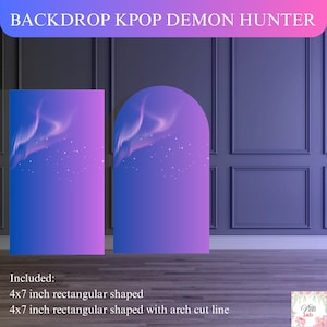 K-pop Demon Hunters Backdrop Digital – 4x7 Minimalist Party Decor ...