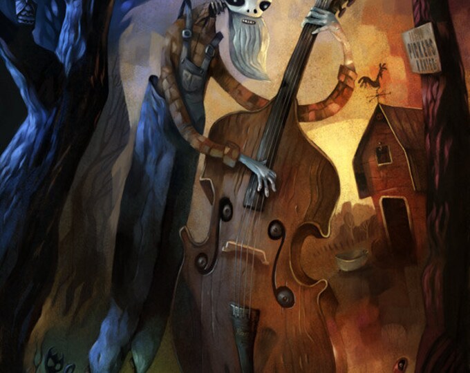 Done Gone Skeleton Ghost Bass Player - Etsy