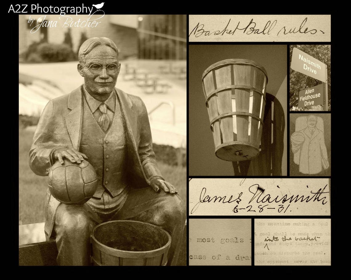 James Naismith Rules of Basketball Collage Photography Print - Etsy