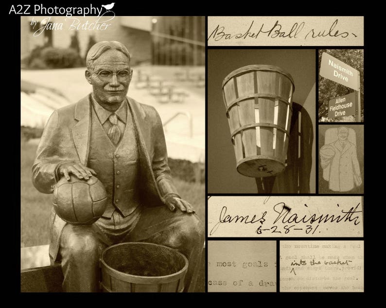 James Naismith Rules of Basketball Collage Photography Print - Etsy