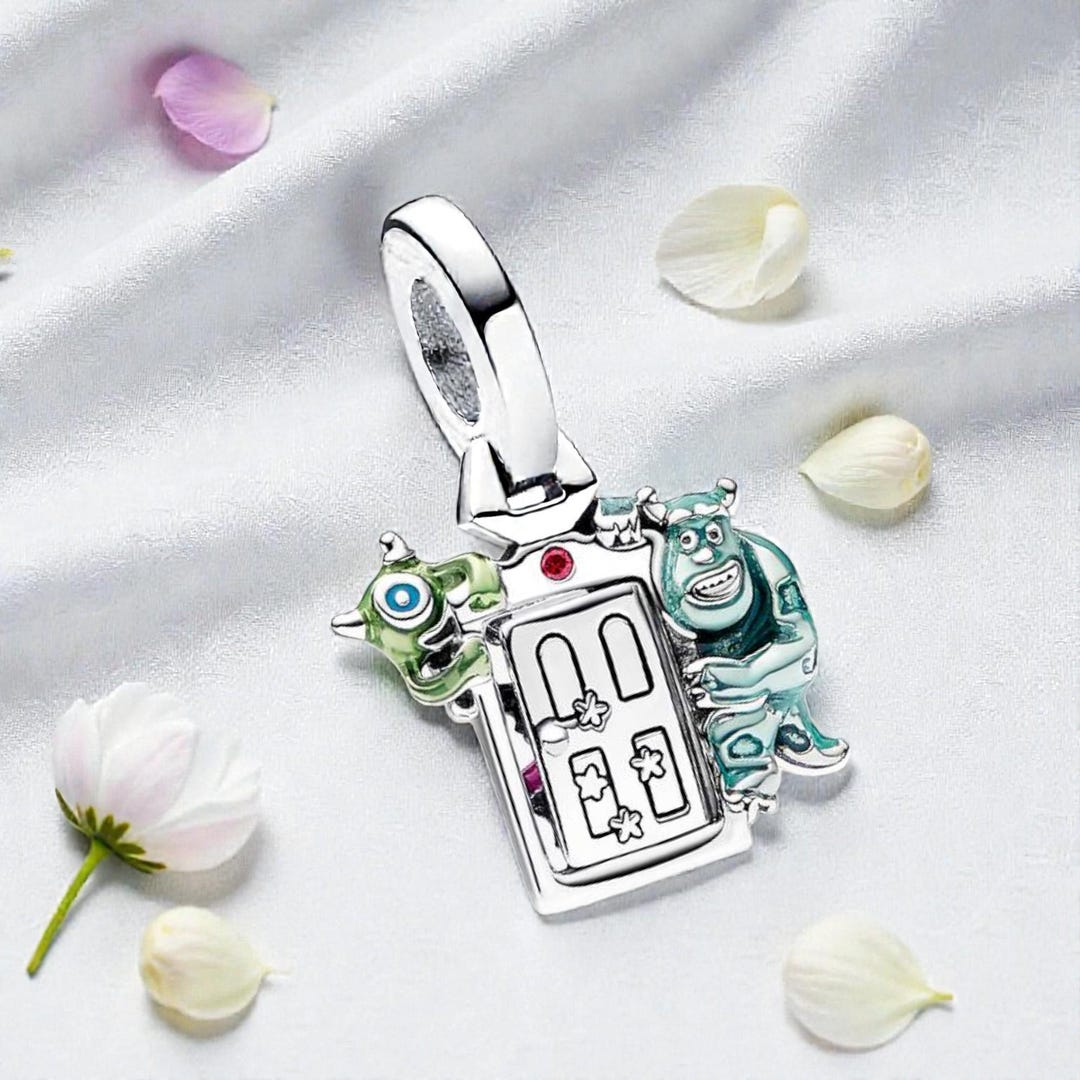 Monsters Inc Door Charm, Dangle Cartoon Bead, Sterling Silver Charm ...