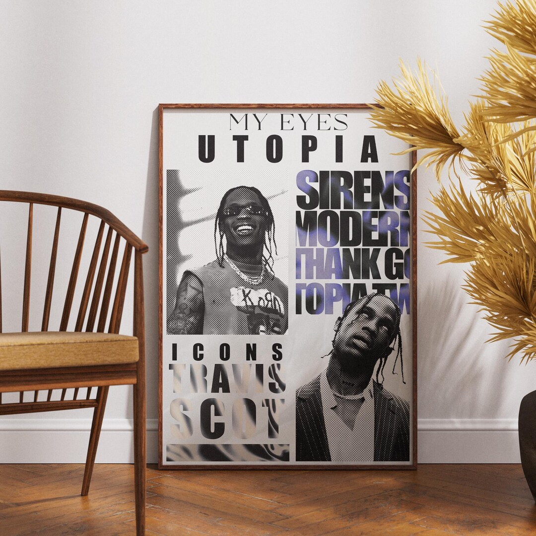 Travis Scott Album Cover Poster | Personalized Hip Hop Gift | Digital ...
