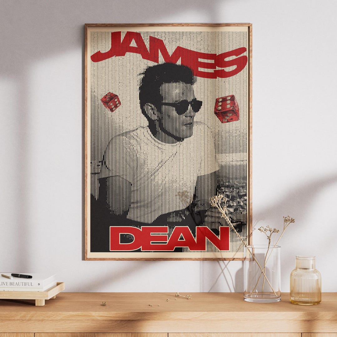 James Dean Digital Poster: High-resolution Printable Wall Art - Etsy Canada