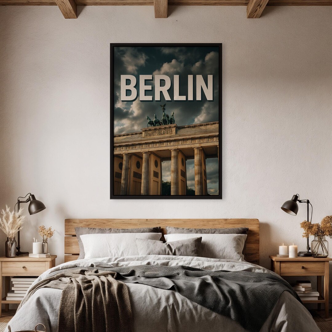 Berlin Poster, Brandenburg Gate Art Print, Berlin Cityscape Wall Art ...