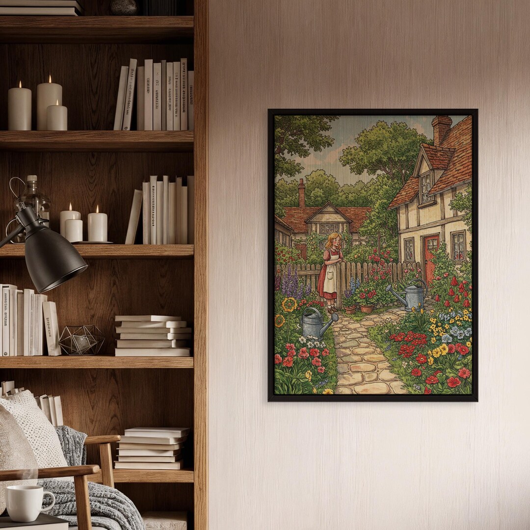 Cottagecore Poster, Garden Wall Art, Country House Print, Vintage ...