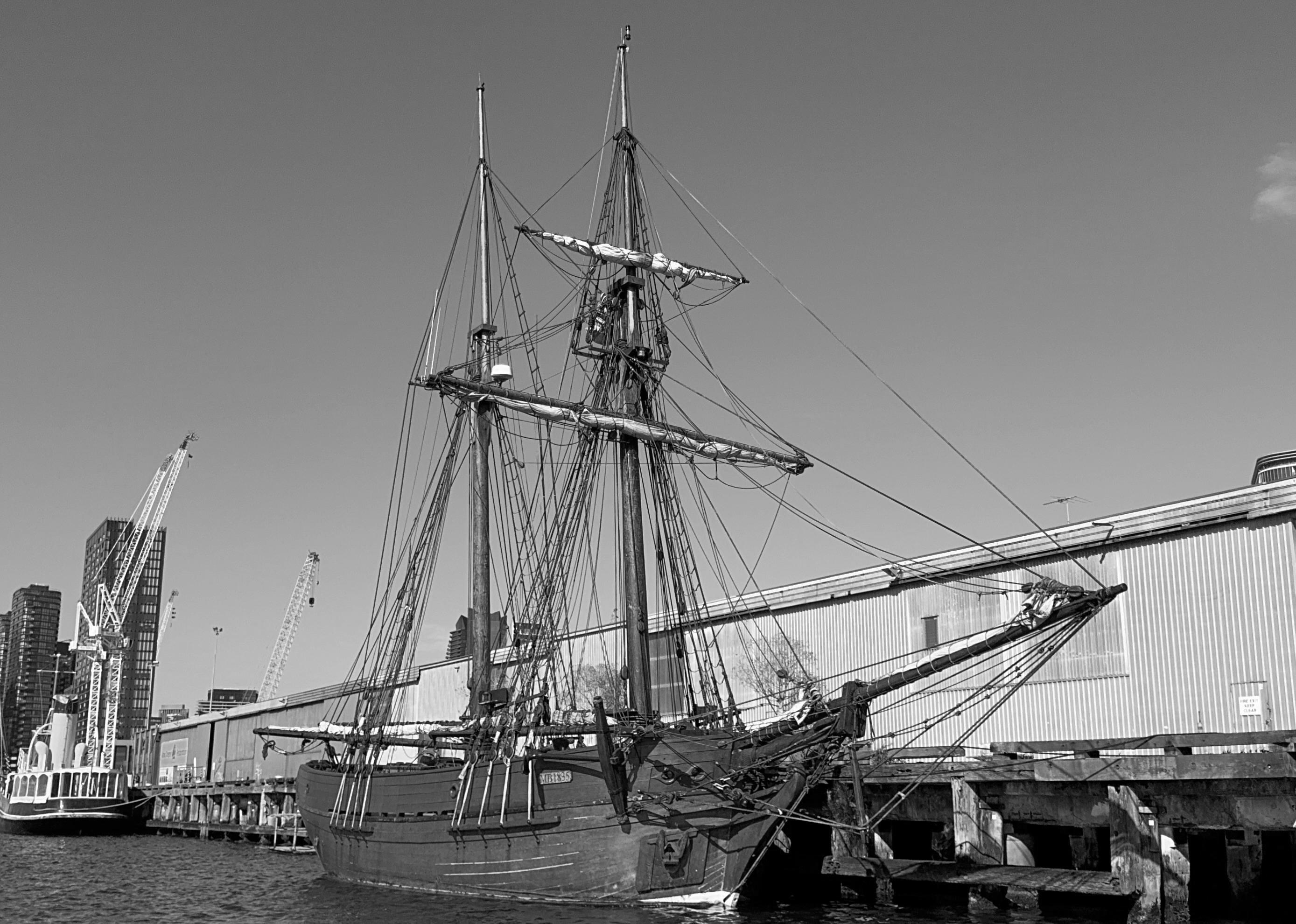 Melbourne Harbor Ship Print: Vintage Nautical Maritime Decor (digital ...