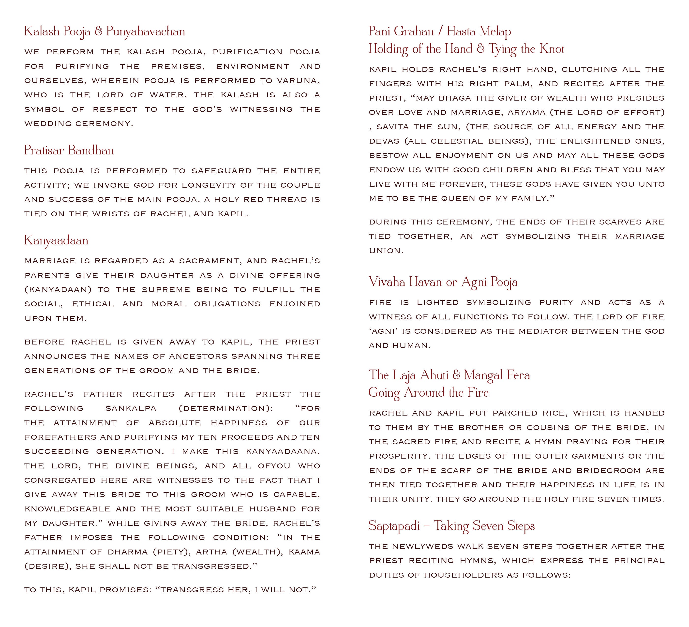 Downloadable Hindu Wedding Program booklet - Etsy