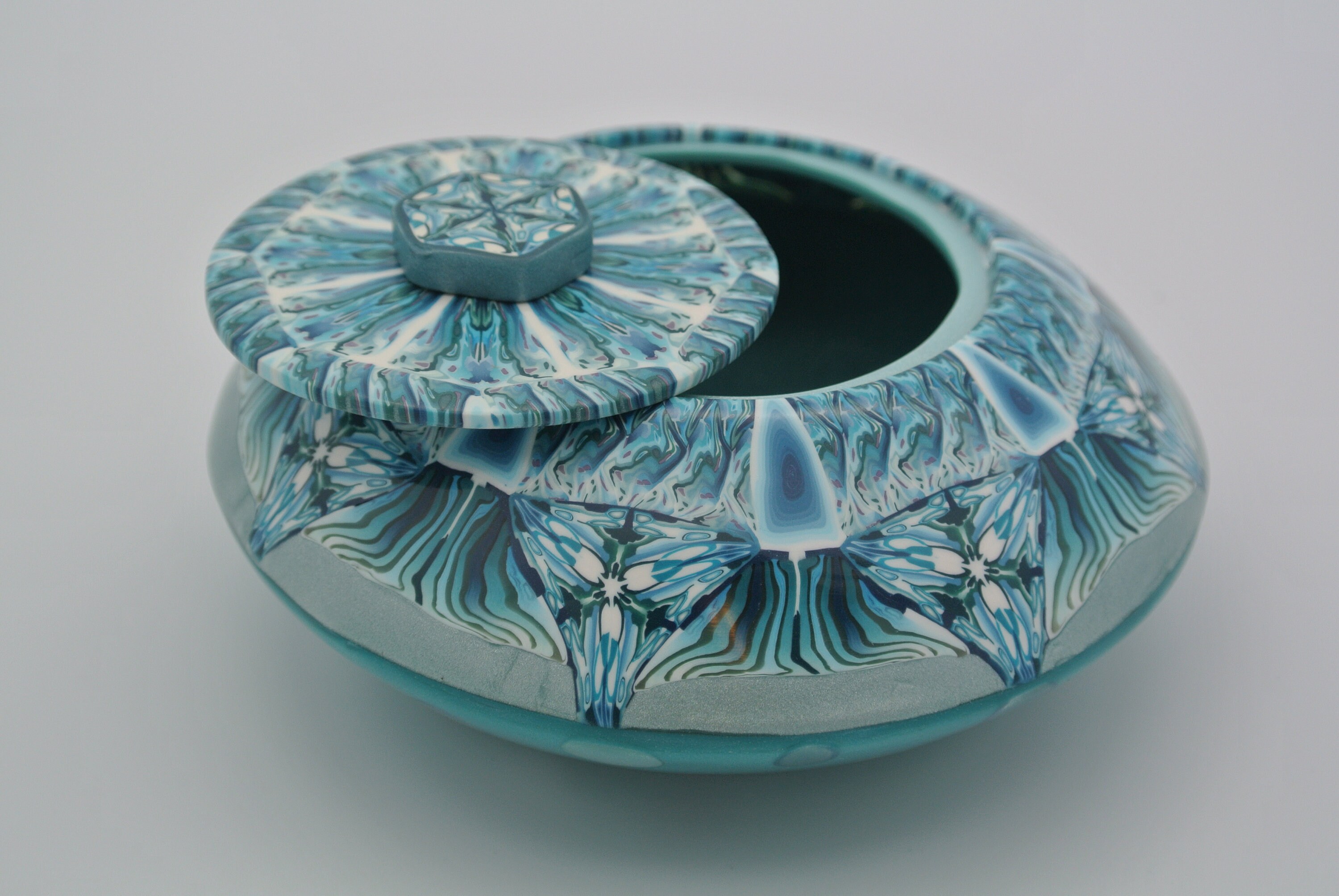 Blue & Transparent Polymer Clay Box - Etsy