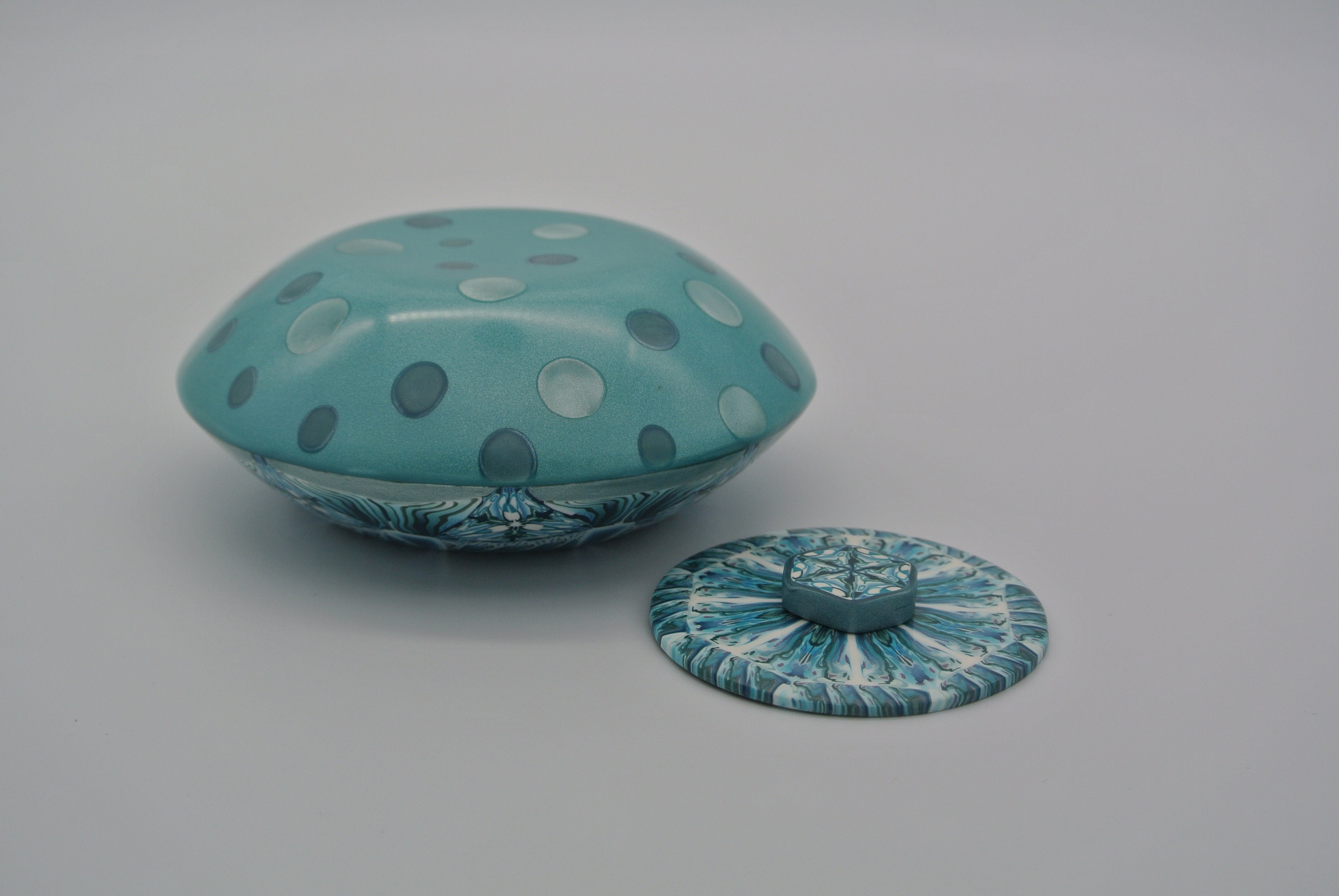 Blue & Transparent Polymer Clay Box - Etsy