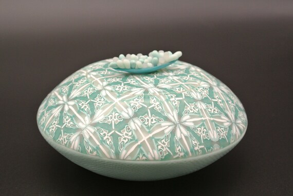 Transparent Sea Green Polymer Clay Box | Etsy