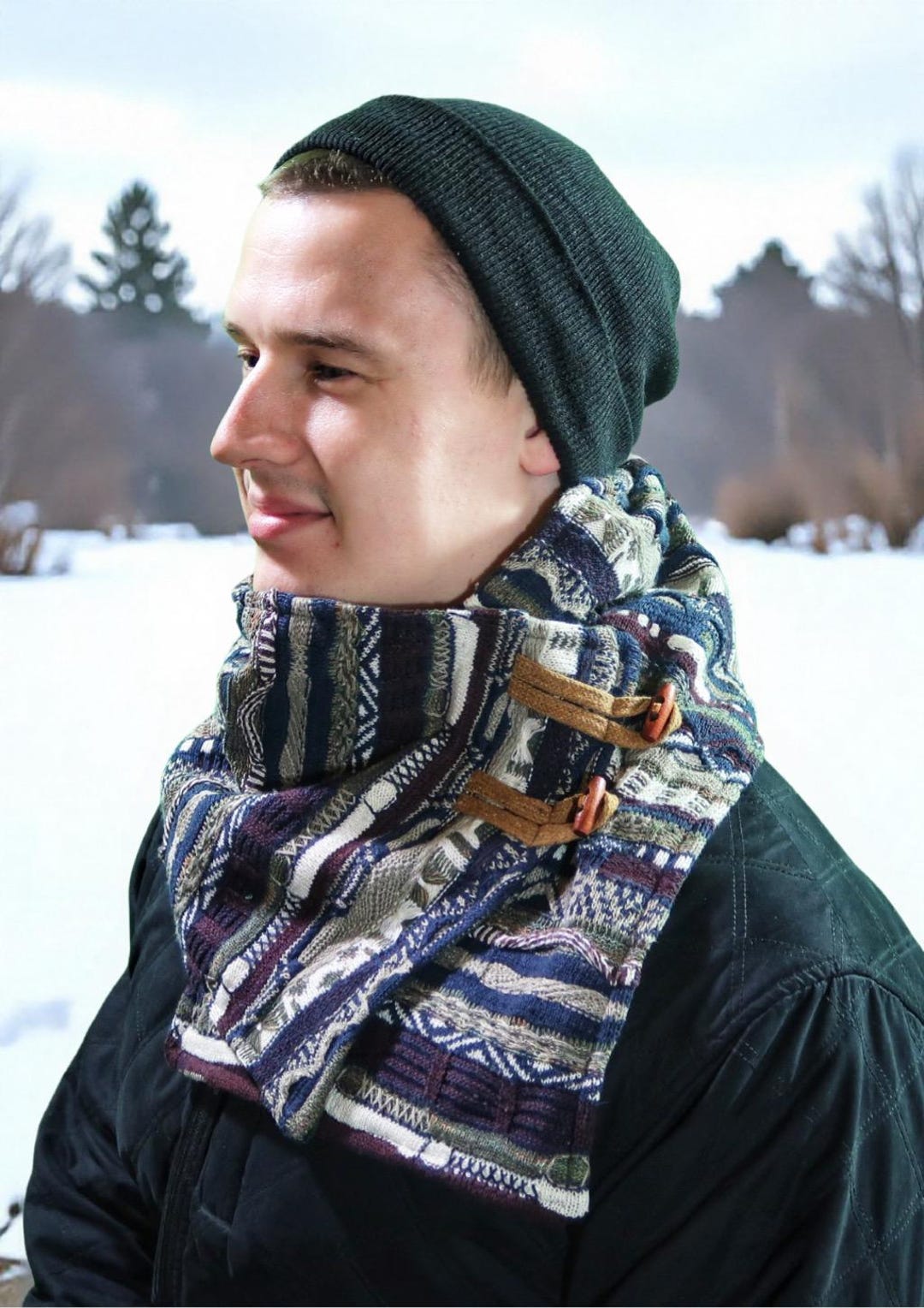 Limited Edition Coogi Style Cowl Scarf Neck Covering - Etsy