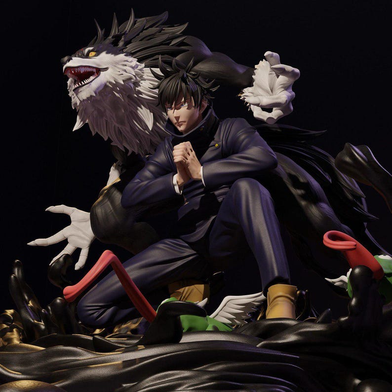 Fushiguro Megumi Jujutsu Kaisen Resin Figure Printed Handmade Game ...
