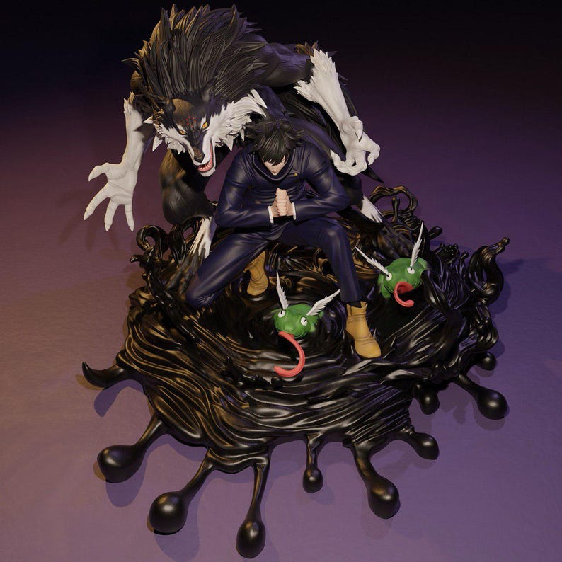 Fushiguro Megumi Jujutsu Kaisen Resin Figure Printed Handmade Game ...