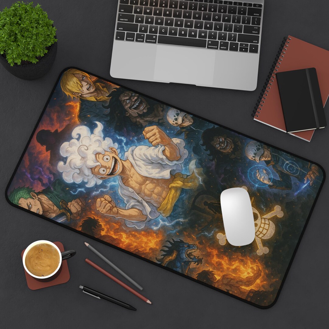 Epic One Piece Gear 5 Luffy Mouse Pad Anime Gaming Desk Mat, Large Desk ...