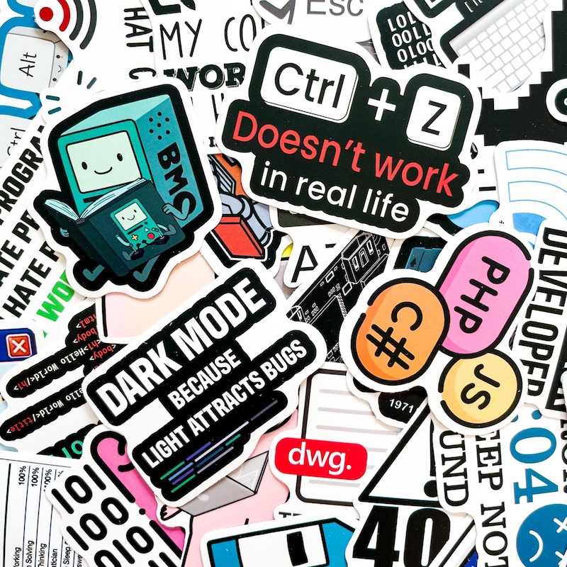 Cat Programmer Sticker - Etsy