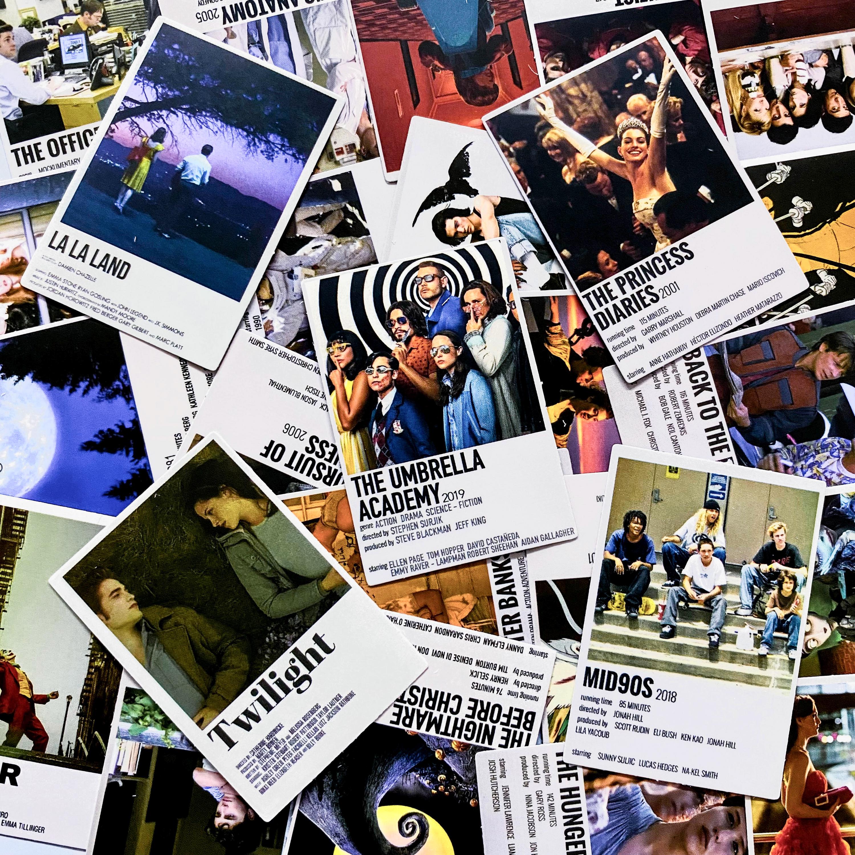 Pack of 50 Movie Poster Stickers, Vintage Film Scene Stickers, Cinema ...