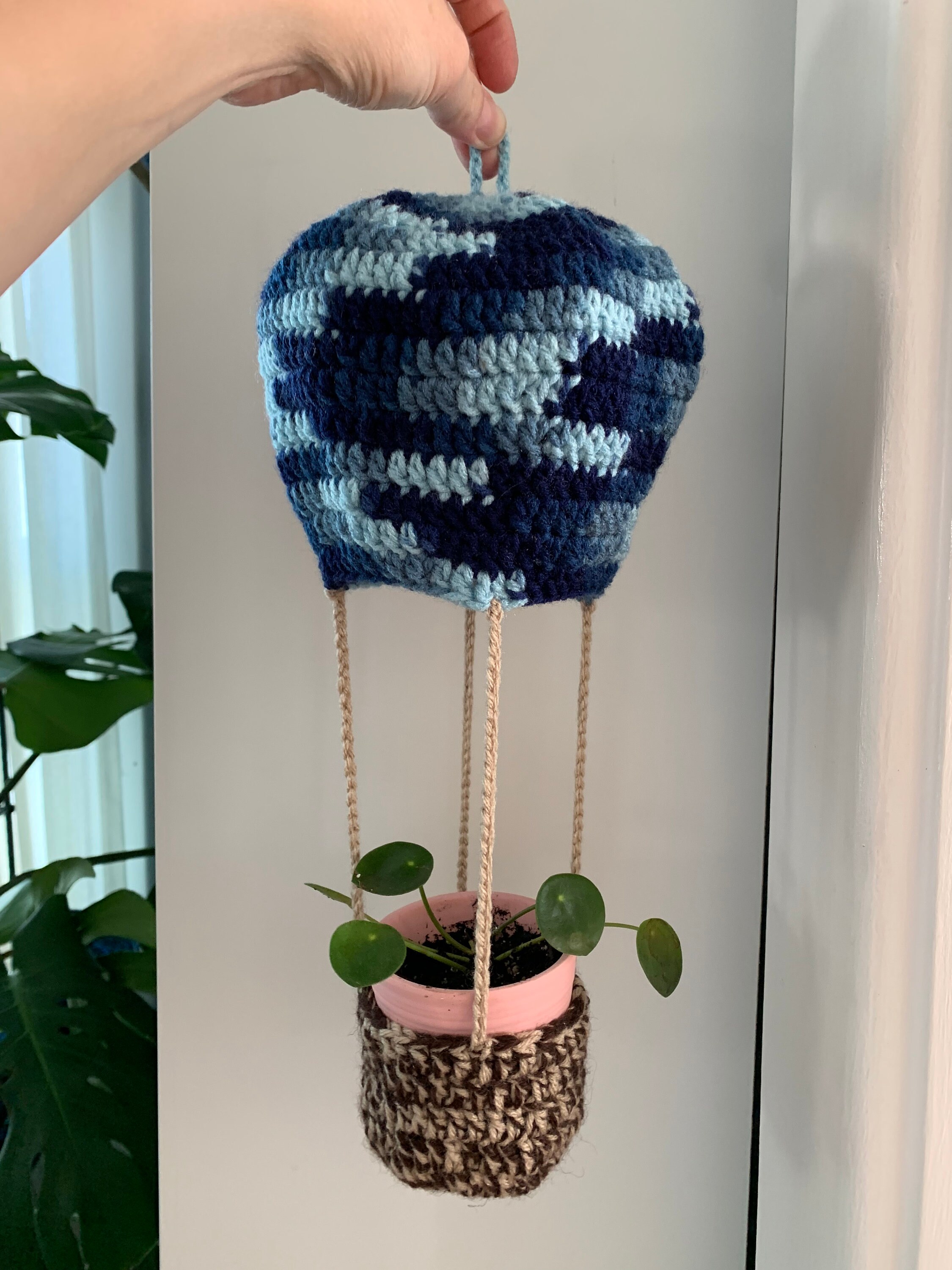 Crochet Air Balloon Flower Pot - Etsy